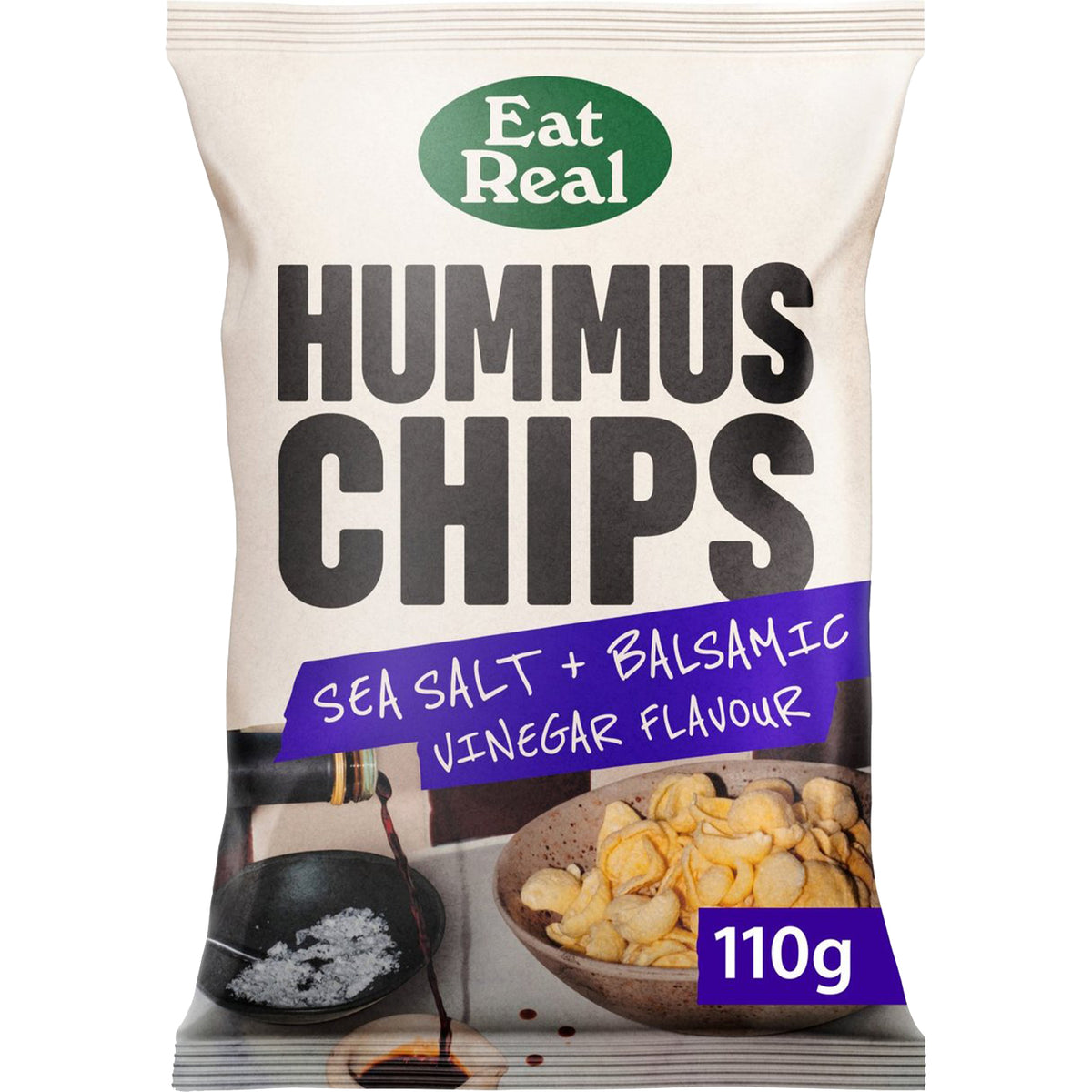 Eat Real Hummus Chips Sea Salt+Balsamic Vinegar Flavour 110g – Busy ...