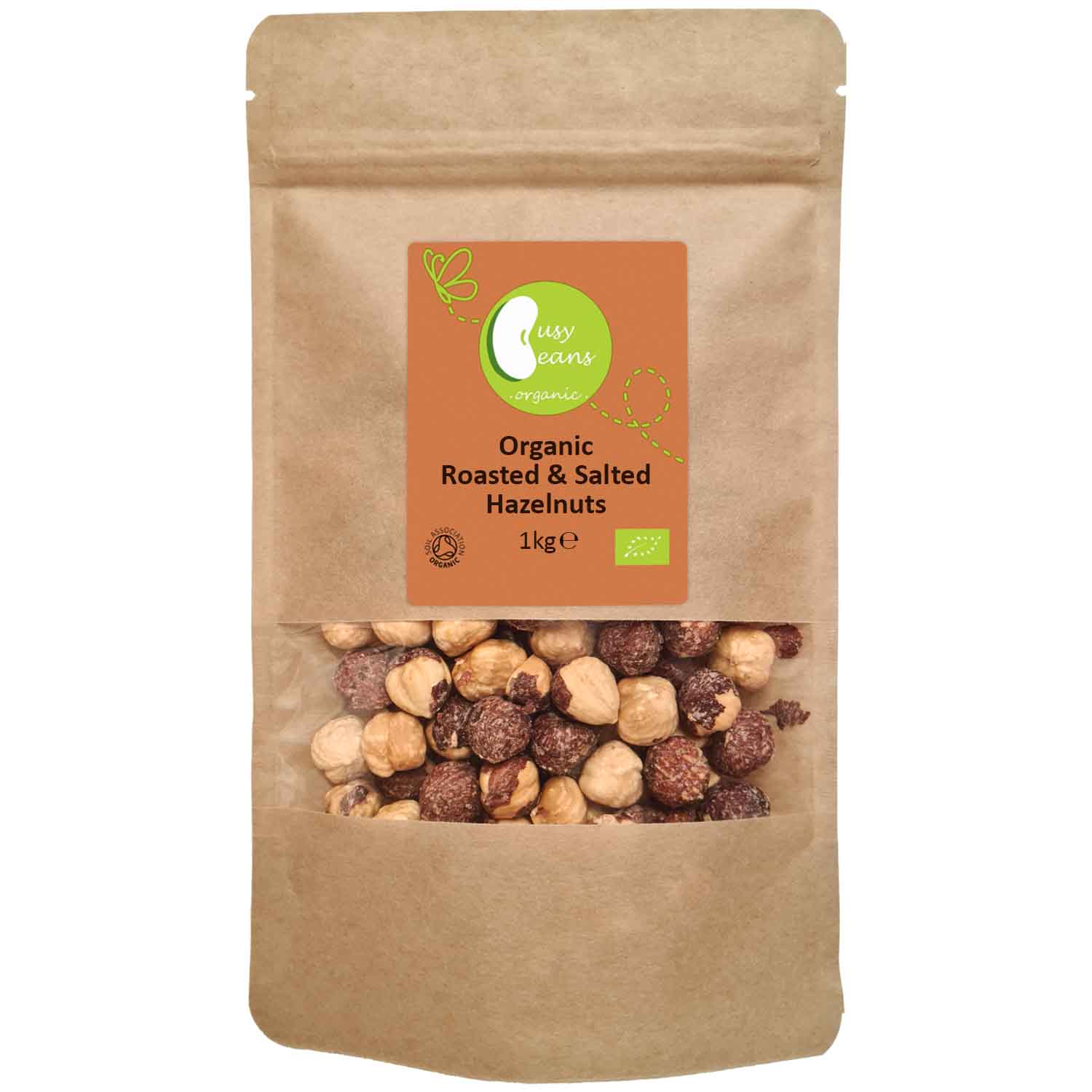 Organic Roasted & Salted Hazelnuts – Busy Beans Organic